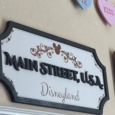 Disney Main Street Sign Classic Disney Decor Disney Home Decor Disney ...
