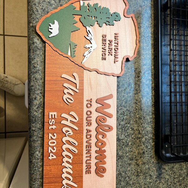 National Park Welcome Sign 3D, Personalized National Park Sign, Custom ...