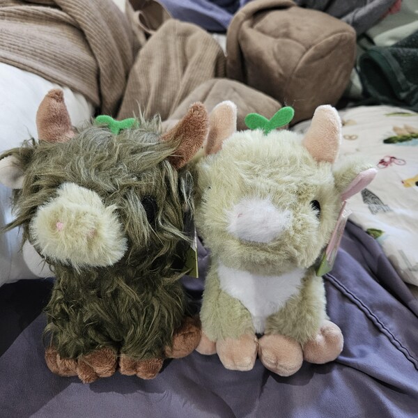 Lavender Sprout Cow Plushie - Etsy