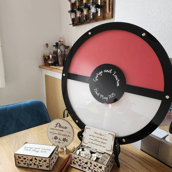 Black Ball Guest Book Alternative, Ball Wedding Guest Book Idea, Ball ...