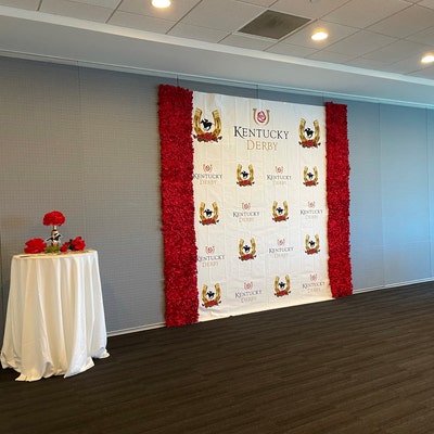 Kentucky Derby Red Roses Flowers Photo Backdrops Booth Black Golden ...