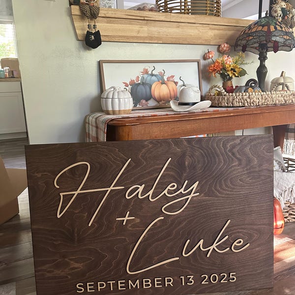 3D Wedding Welcome Sign Custom Wood Wedding Sign Welcome to Our Forever ...
