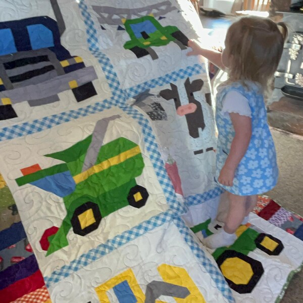 PDF Quilt Block Pattern – Tractor – Vehicle Quilt Pattern - Etsy
