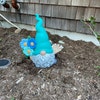 Large Flower Power Gnome | Turquoise Flower Gnome | Gift for Mom ...