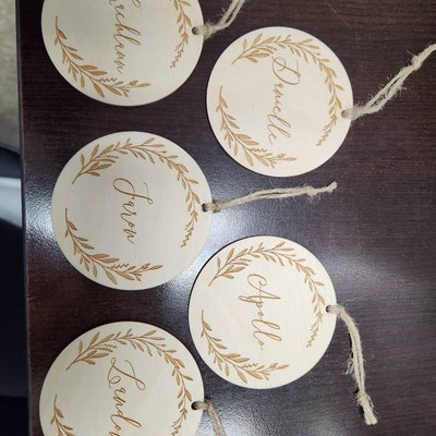 Engraved Baby Name Sign Calligraphy Style Wooden Baby Name - Etsy