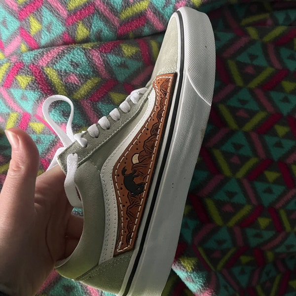 Tooled Bucking Horse Vans Western Vans Wyoming Spirit Custom Leather ...