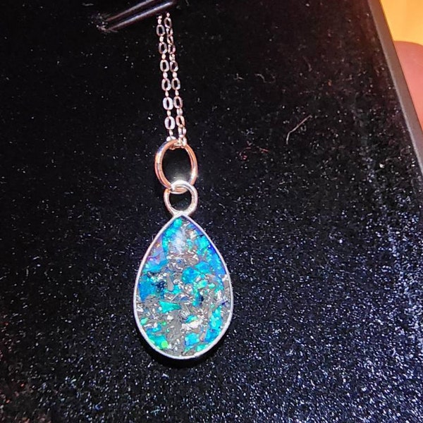 Blue Titanium Meteorite Ring, Mens Meteorite Ring With Blue Glow in the ...