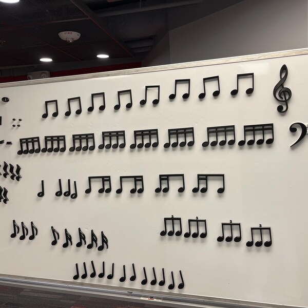 1.75" Staff Size Magnetic Music Notes - Made in USA - Etsy
