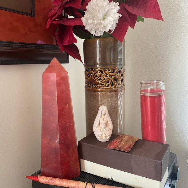 Polished White Selenite Chakra Symbols Massage Wand Etched Mandala ...