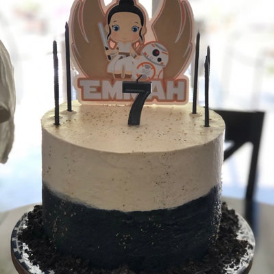 Star Wars Rey Cake Topper Star Wars Birthday Star Wars Party Decor Star ...