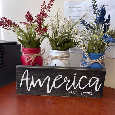 America Sign, America 1776, Patriotic Decor, Americana Decor, America ...