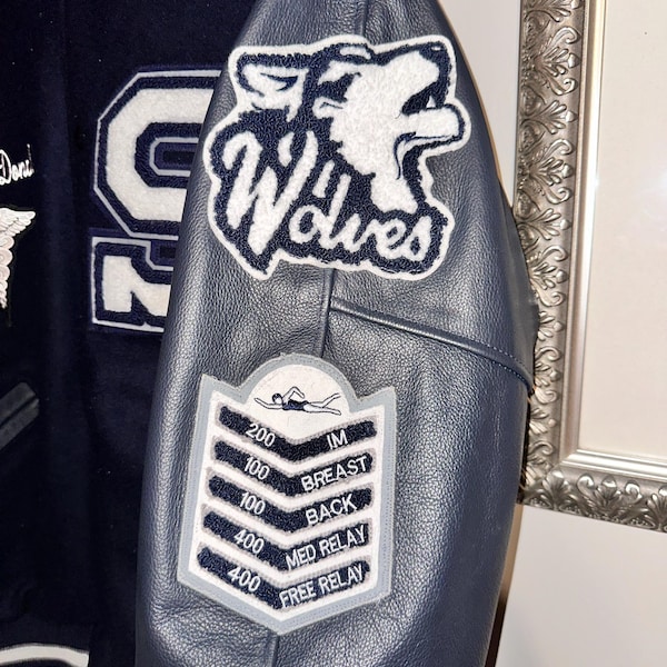 Chenille Chevrons, Bars, & Pennants Custom Letterman Jacket Patch - Made in USA - Etsy