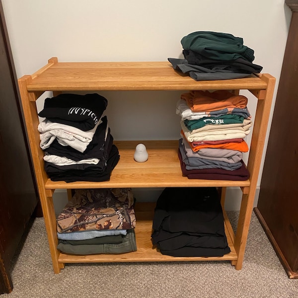Cherry 3 or 4 Shelf Open Shelving - Select 28 Inch or 36 Inch Lengths ...