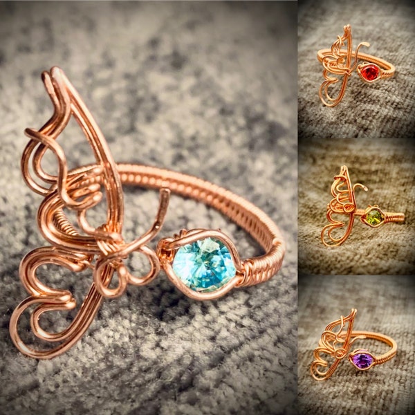 Wirearttutorials Crystal Butterfly Ring Wire Wrap Tutorial,wire Wrapping Pattern,diy Jewelry ...