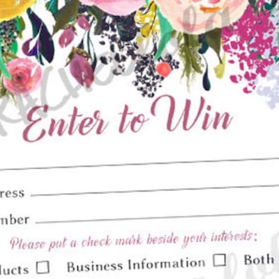 Printable Raffle Ticket Template, Door Prize Entry Form, Enter to Win ...