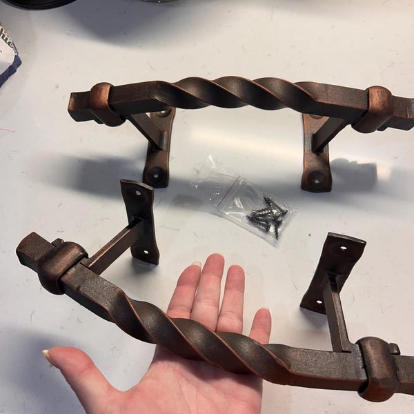 18 Massive Iron Door Handle. Rustic Door Decor. Farmhouse Door Hardware. Wrought Iron Door ...