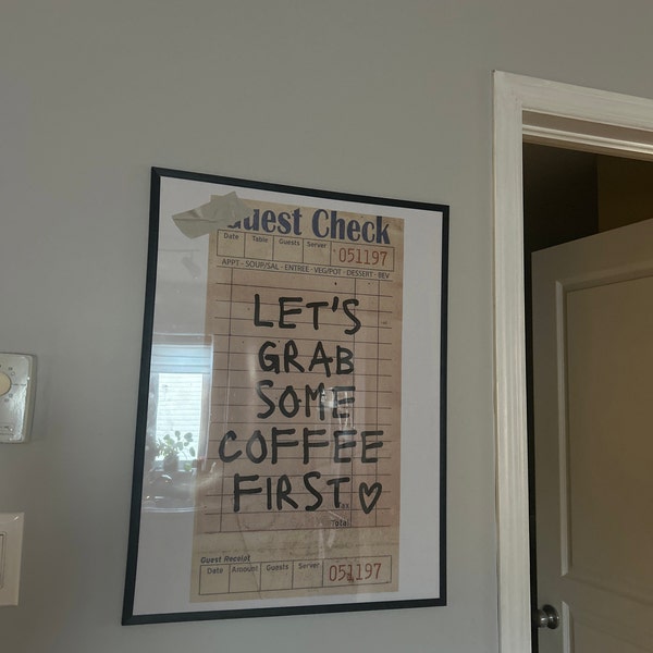Guest Check Poster | Guest Check Print | Trendy Wall Art | Trendy Print | Retro Wall Art ...