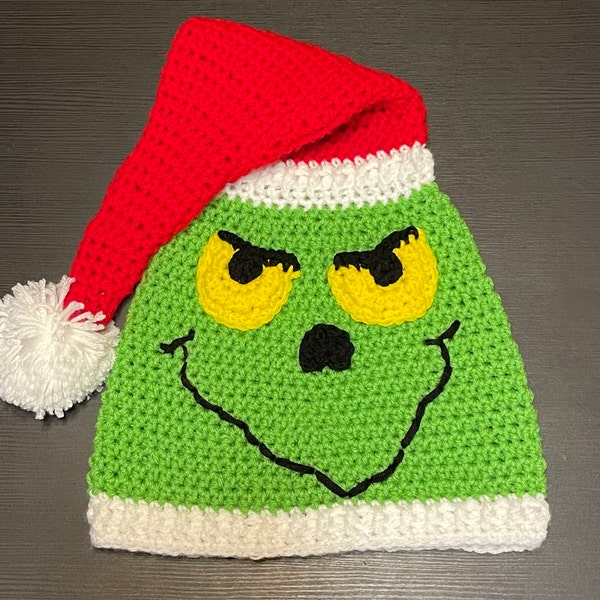 EASY CROCHET PATTERN - Grinch Inspired - Christmas Hat - Holiday - Elf ...