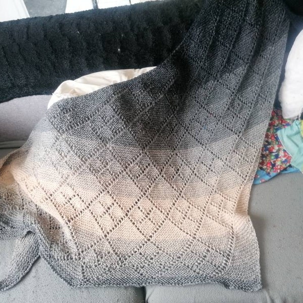 PDF Knitting Pattern DUMBO Blanket in Relief, Easy to Knit - Etsy