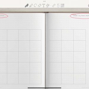 Realistic Digital Bullet Journal, Undated Digital Journal, Goodnotes ...