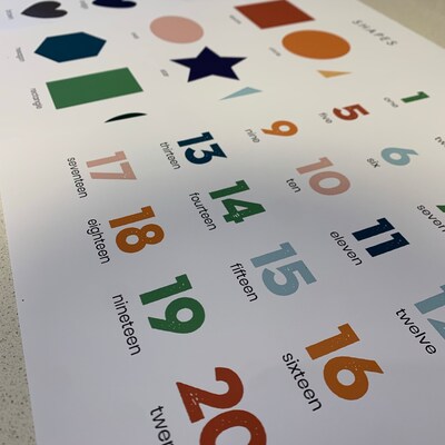 ALPHABET Poster, Rainbow Letters, DIGITAL Download, Printable Kids ...