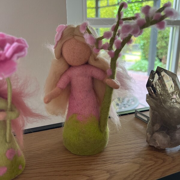 Toadstool-flower Fairy,wet Felted. Waldorf. Felted.flower Child ...