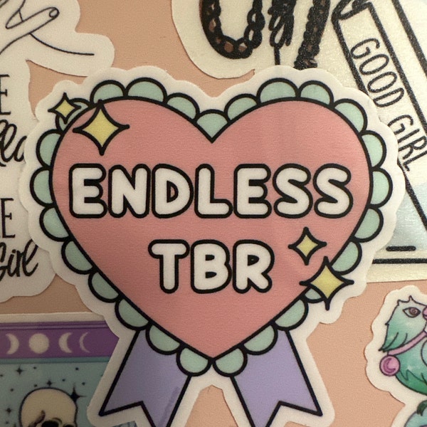MINI Endless TBR Book Club Sticker L Bookworm Sticker | Bibliophile ...