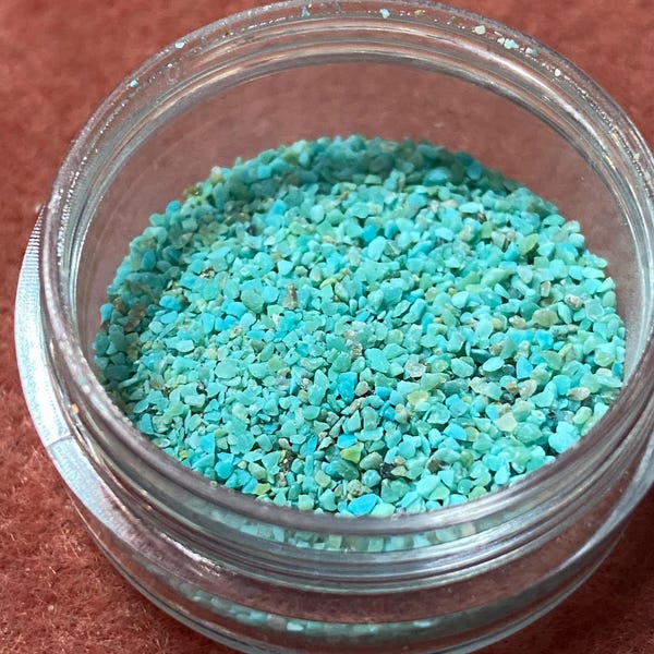Crushed Kingman Turquoise Powder, Sand, Coarse, Extra Coarse, Ring ...