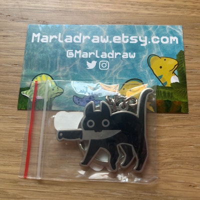 Knifecat Metal Keychain - Etsy