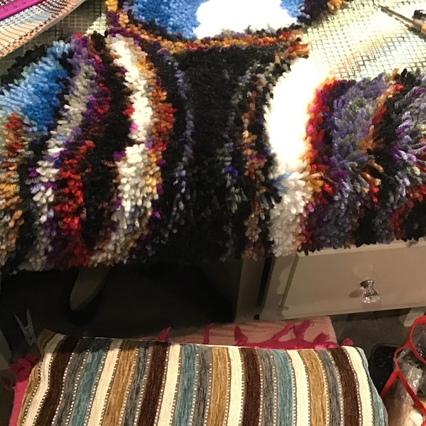 Cartoon Fox Carpet Latch Hook Kits, Large Latch Hook Rug Kit for Adults ...