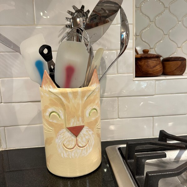 Handmade Face Toothbrush Holder, Bathroom Ceramic Toothbrush Pot - Etsy