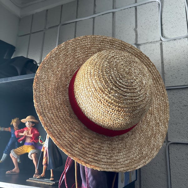 Large Straw Hat for Adults - for Cosplay or Everyday Wear - With ...