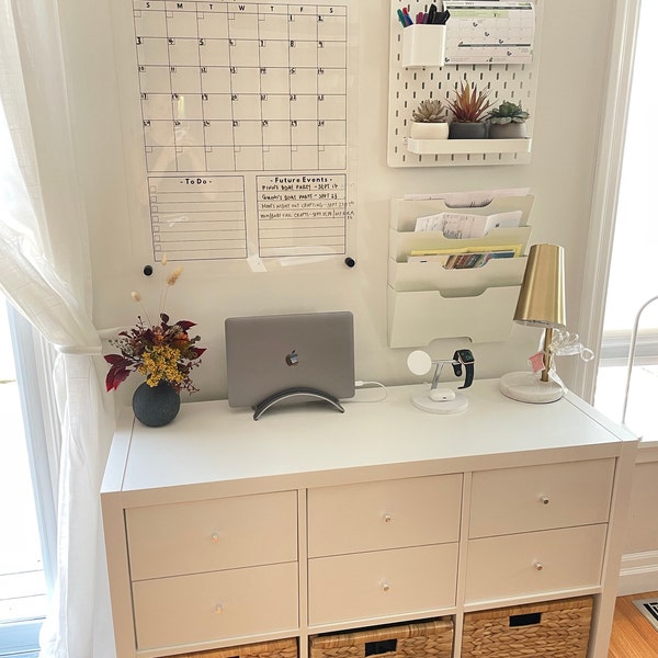 PERSONALIZED Acrylic Family Planner Wall Calendar - Dry Erase Board ...