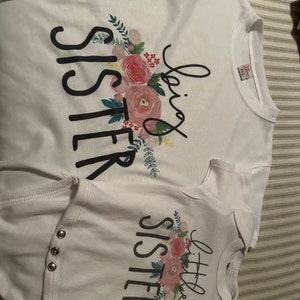 Big Brother/little Sister Matching Sibling Set. Baby Shower Gift. Take ...