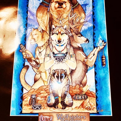 Animal Native American Totems Print - Etsy