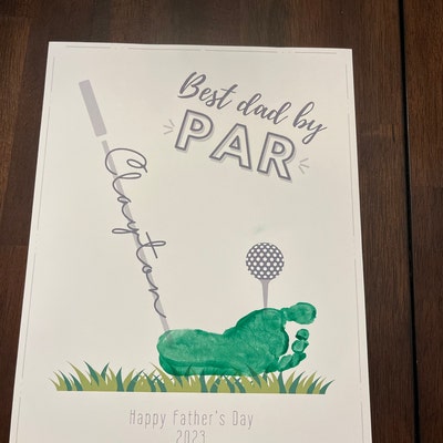 Printable Father's Day Golf Footprint Craft Father's Day Golf Gift ...