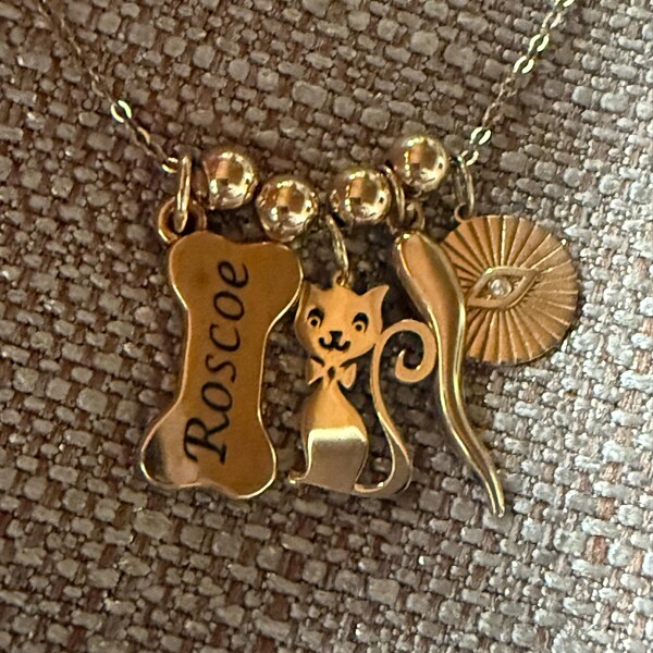 14K Solid Gold Frenchie Bulldog Necklace, Handmade Dog Memorial ...