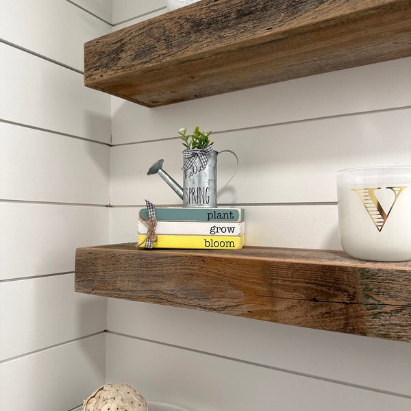 Wooden Books, Spring Decor, Mini Book Stack, Easter Decor, Farmhouse ...