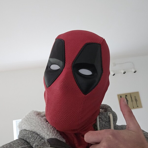 Deadpool Halfshell Costume Cosplay Mask With Screen Printed Fabric and ...