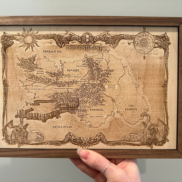 Fourth Wing/iron Flame/onyx Storm Map, Wood Engraved Map - Etsy