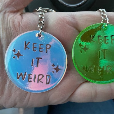 Keep It Weird Keychain Morbid Podcast True Crime - Etsy