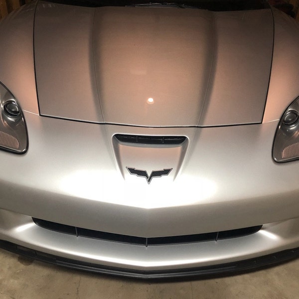 C6 Corvette Flag Emblem Overlay Decal Black Carbon Fiber - Etsy