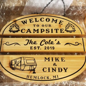 Outdoor Wood Sign Custom Camp Sign Personalized Camping Sign | Etsy