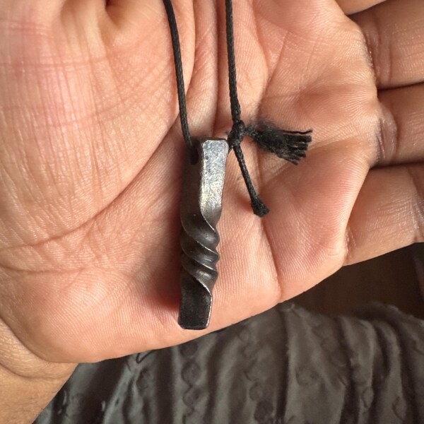 Forged, Twisted Necklace Pendants - Etsy