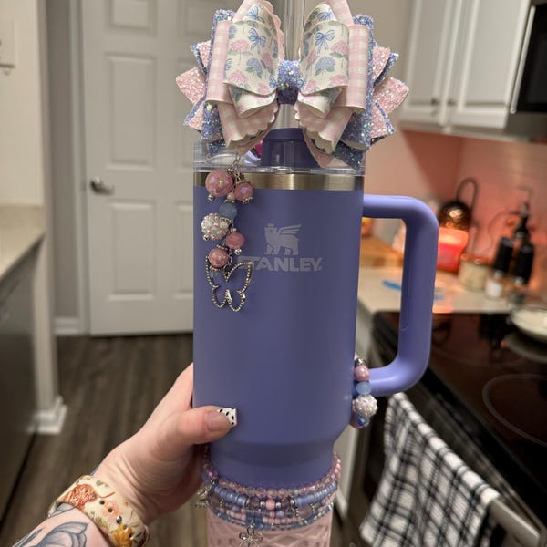 Almond Rose Bracelet Stack for Stanley Tumbler - Neutral Colors - Etsy