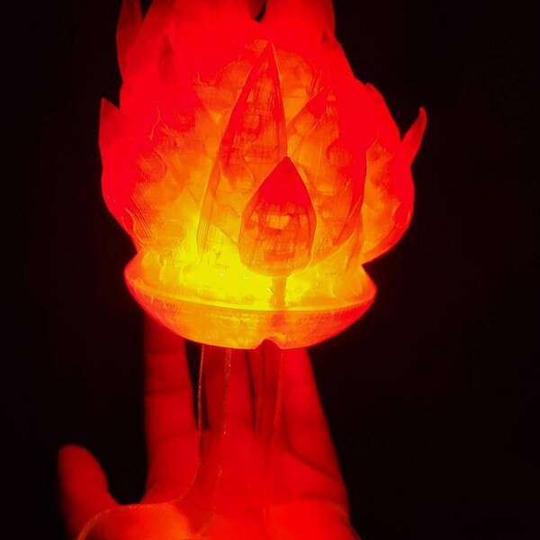 Floating Fireball Prop, Wearable Costume Flame, LARP Fire Elemental ...
