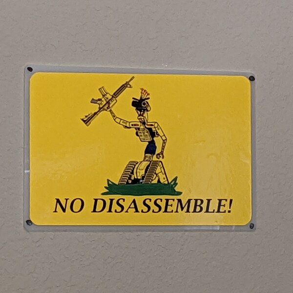 NO Disassemble Johnny 5 - 80’s Movie Gadsden Flag -vinyl Sticker ...