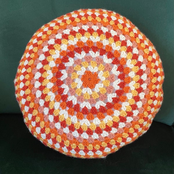 CROCHET PATTERN Round Cushion, Retro Home Decor (PDF Pattern) Digital ...