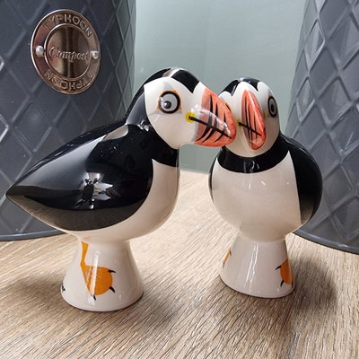 Handmade Ceramic Flying Puffins Set of 3, Retro Puffin Wall Art, Puffin ...