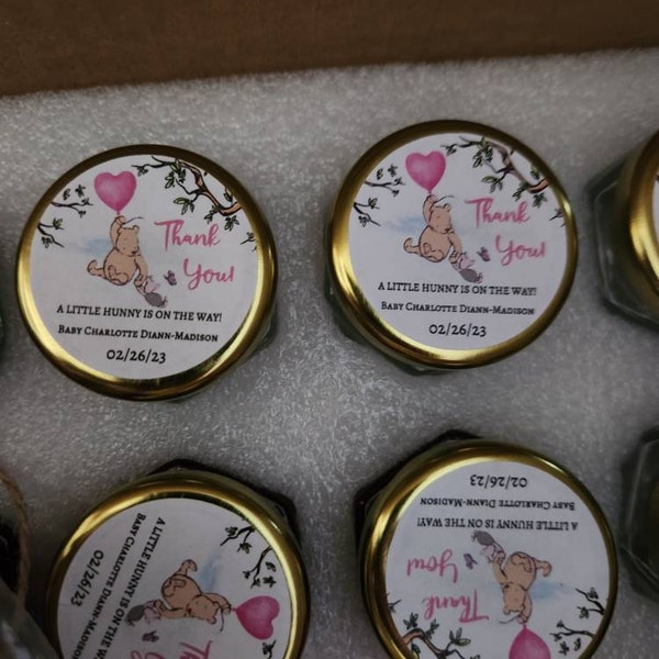 Hunny is on the Way, Stickers, Baby Shower, Birthday, Honey Favors ...